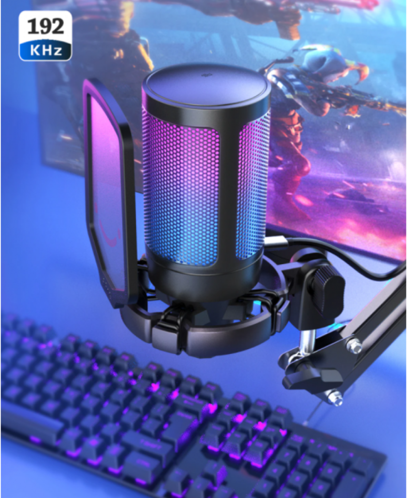 Купить Конденсаторный игровой микрофон FIFINE A6 RGB Ampligame с поп ...