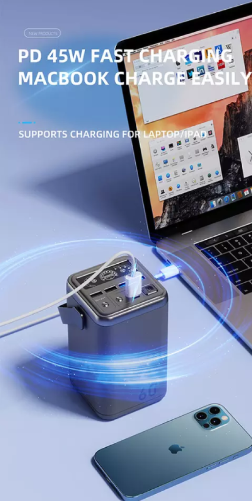 Купить Повербанк O2 Project 60000 mAh 45 wat для макбуку, айфону ...